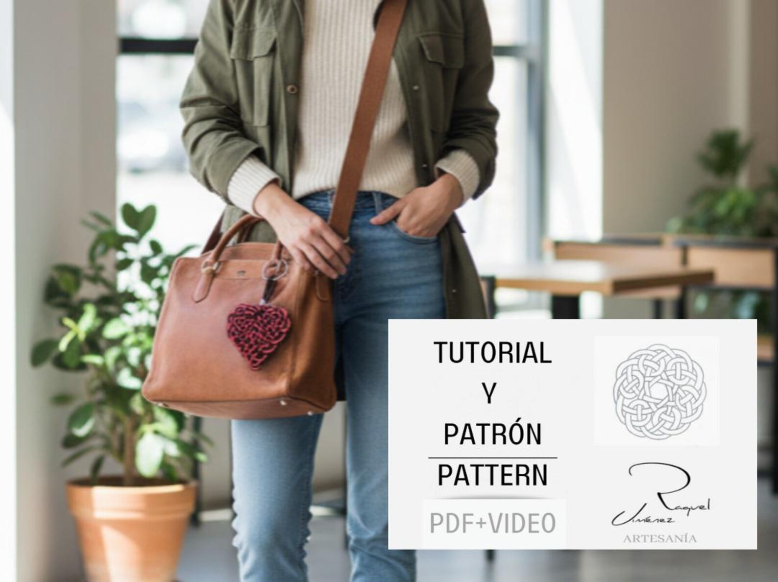 Patron y tutorial corazón de macramé, patrones diy de llaveros con ...