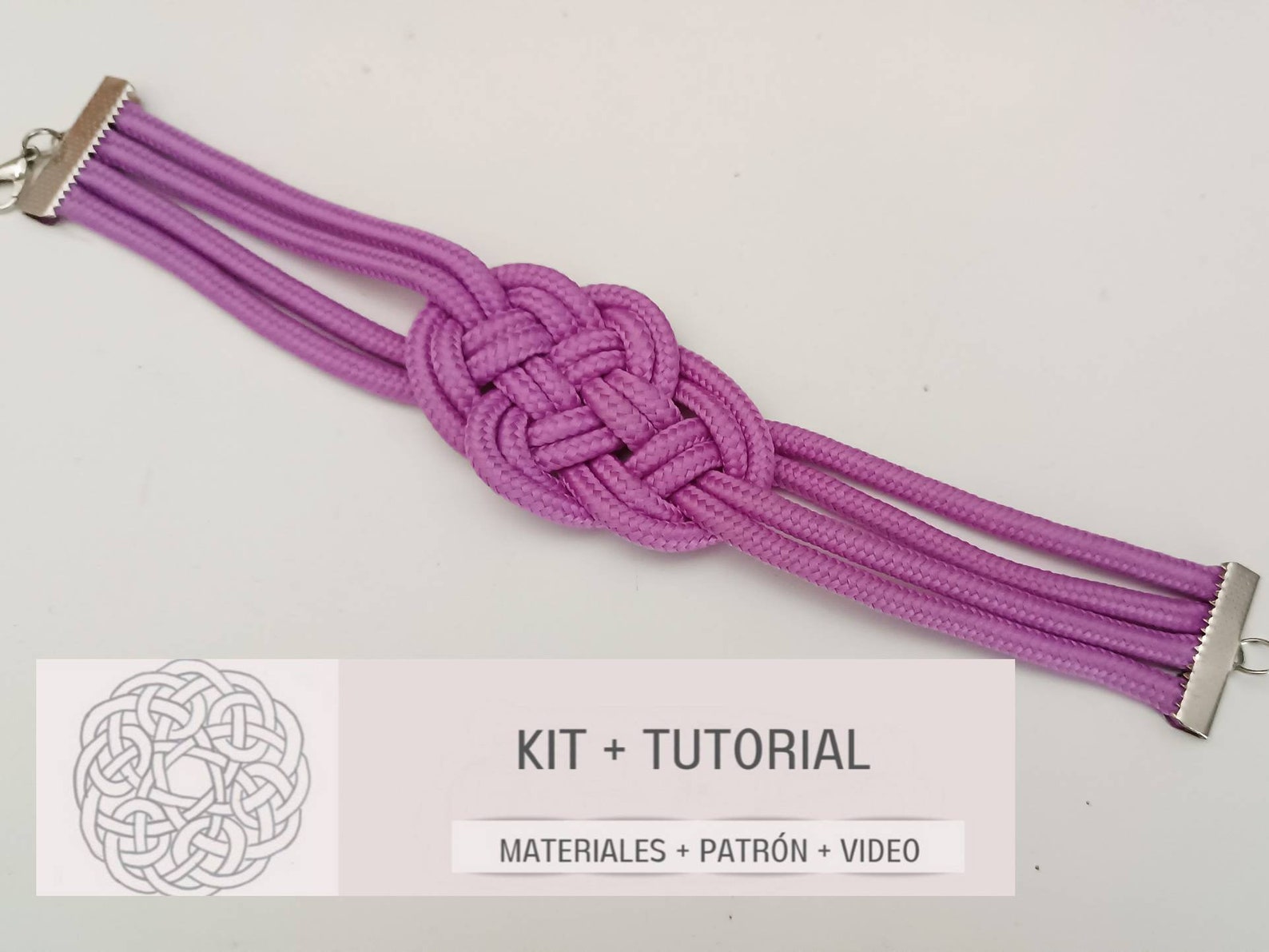 Kit to Make a Macrame Knot Bracelet, How to Make an Infinite Knot ...