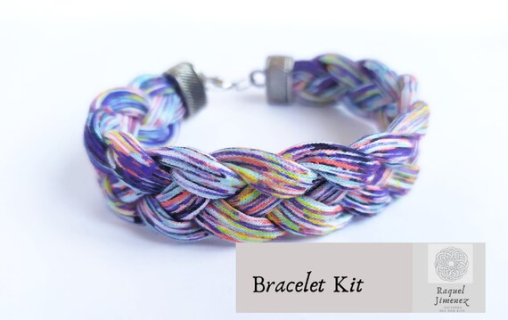 Braided Textile Bracelet Kit Instrutions and Materials - Etsy