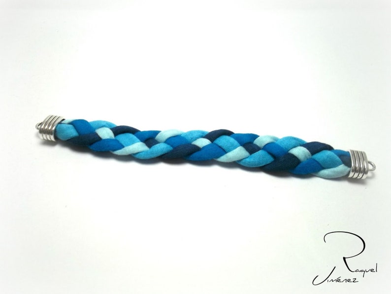 Kit Braided Bracelet, Blue T-shirt Yarn Bracelet Kit, How to Make a ...