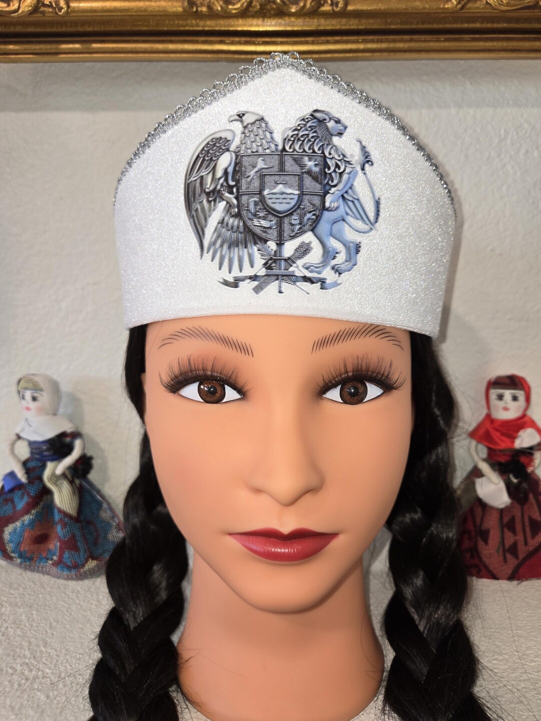 Handmade, Velvet, Kopi, Taraz, Headdress, Armenian, Coat of Arms, Tiara ...