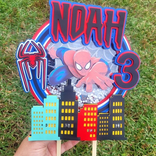 Spiderman Personalized 3d Cake Topper - Etsy