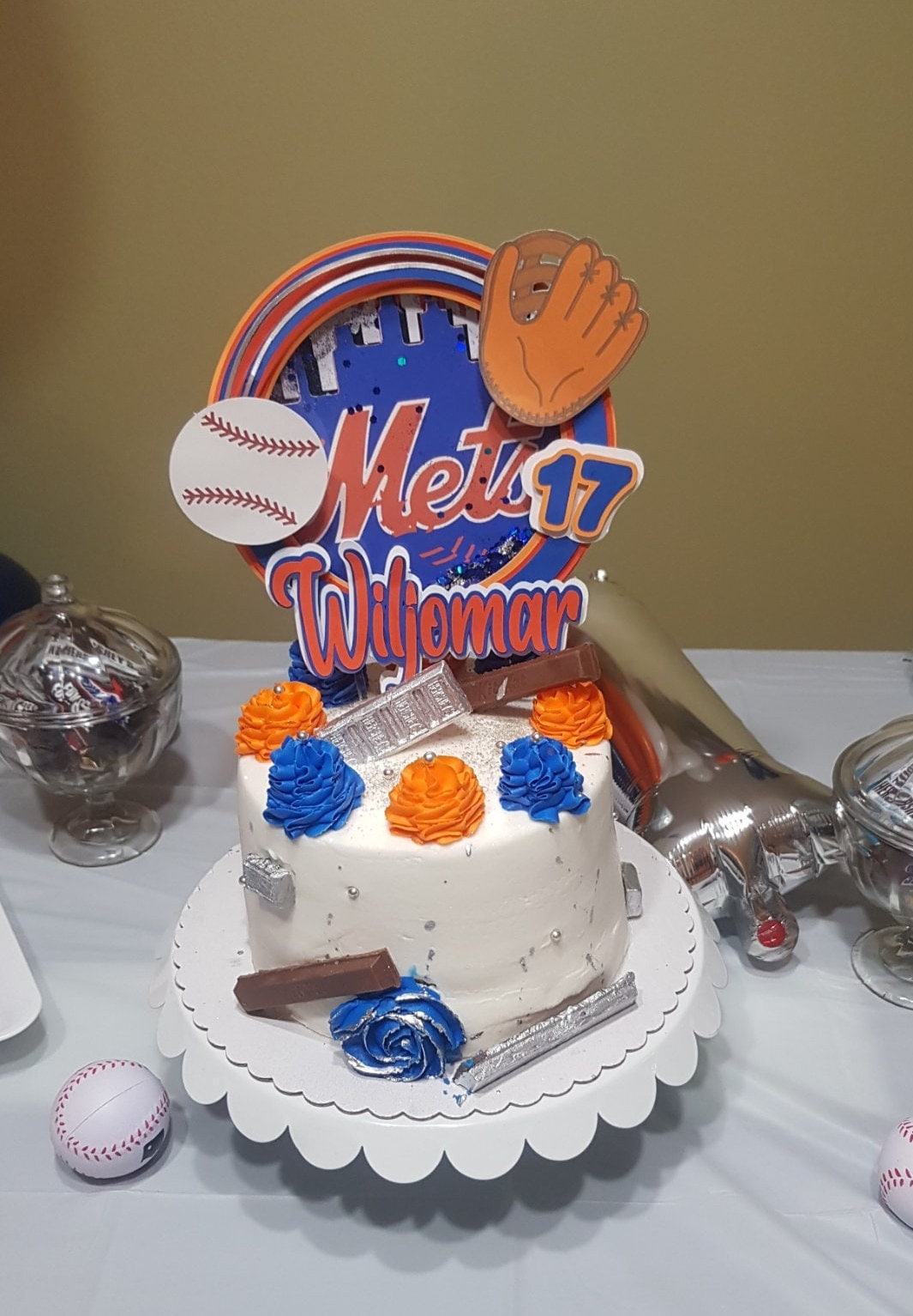 Mets Baseball Cake Topper - Etsy