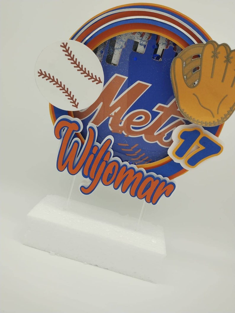 Mets Baseball Cake Topper - Etsy