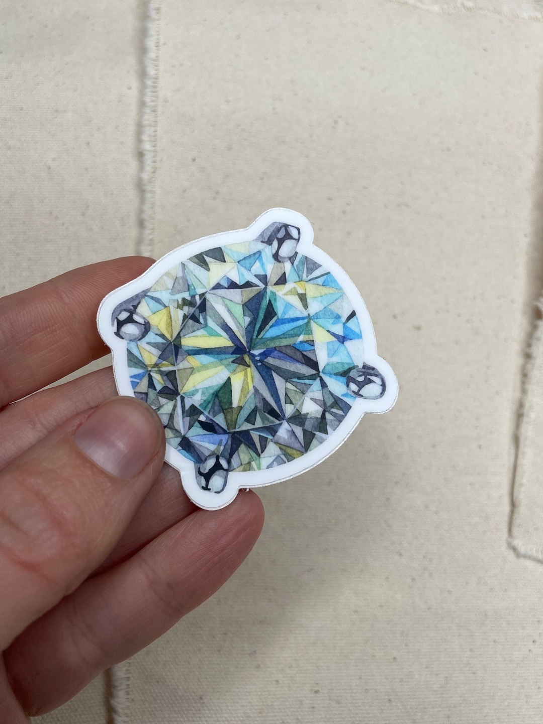 Diamond Vinyl Sticker - Etsy
