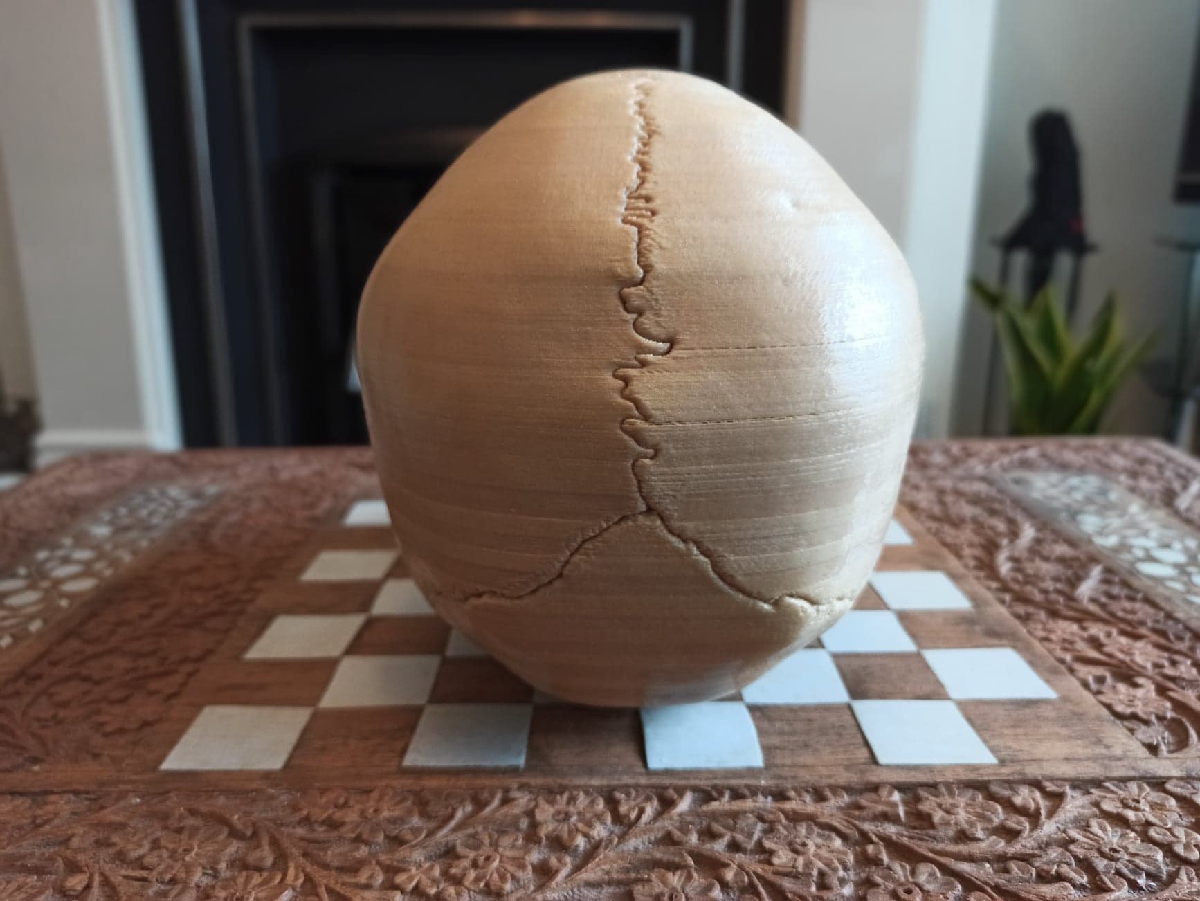 3d Printed Skull, Life Size, Wood Filament, Varnished - Etsy