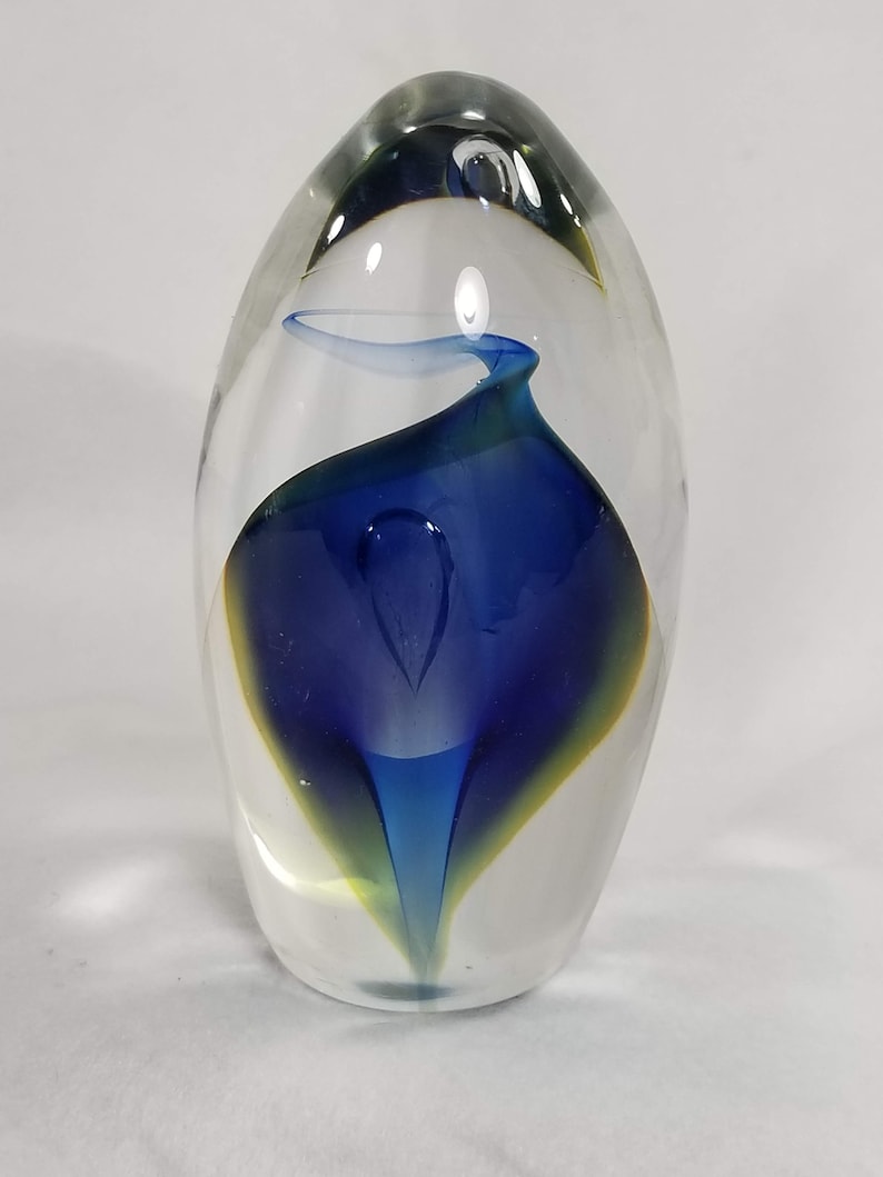 Original Robert Burch Art Glass Paperweight - Etsy