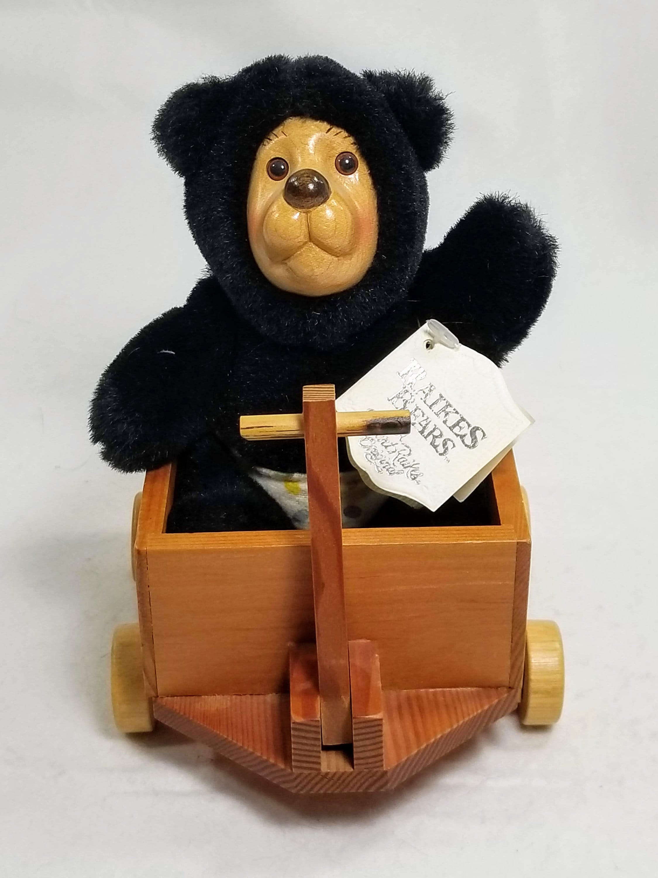 RAIKES - Wooden Face Teddy Bear - Nursery Miniature Series - "nathan ...