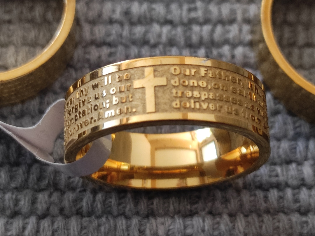 Orthodox Christian Lords Prayer Ring Dimenzian 24 Mm, - Etsy