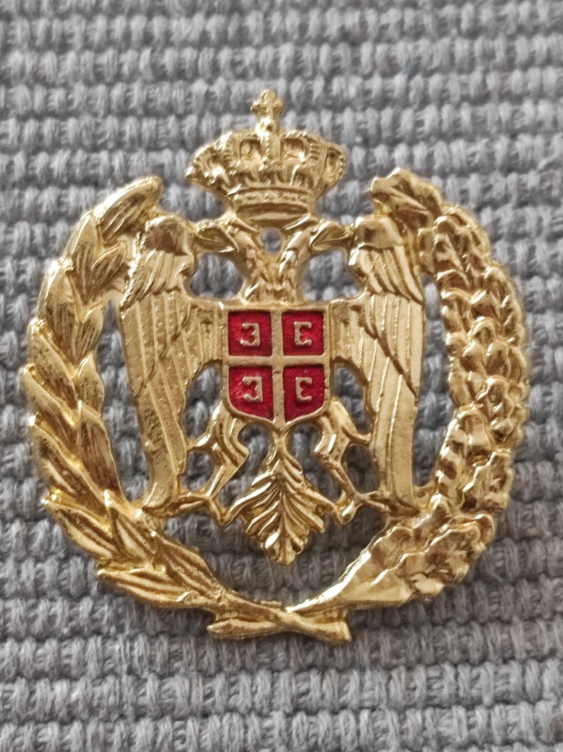 Serbian Cap Metal Badge chetnik Badge Gold Version - Etsy