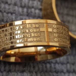 Orthodox Christian Lords Prayer Ring Dimenzian 24 Mm, - Etsy