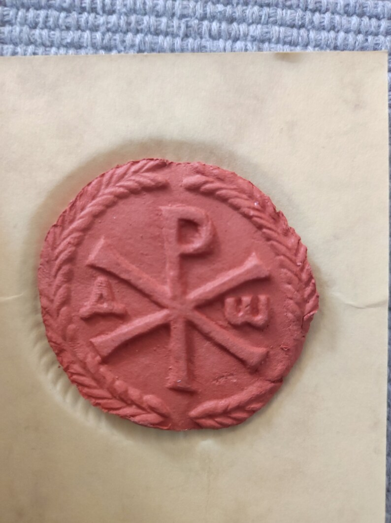 Constantine Chi Rho Clay Monogram - Christian Gift - Etsy