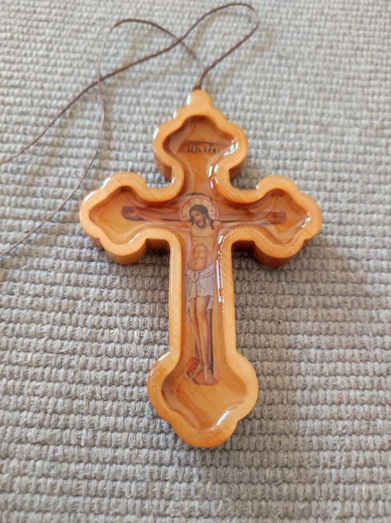 Orthodox Cross With the Image of Jesus Christ With the - Etsy