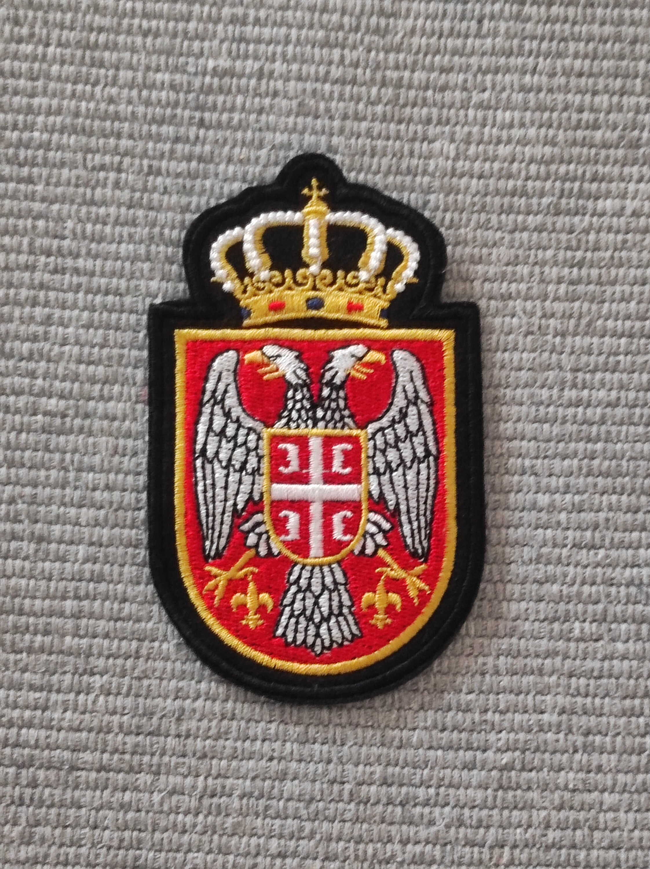 Serbian Coat of Arms as an Embroidered Patch for Your Clothing or ...