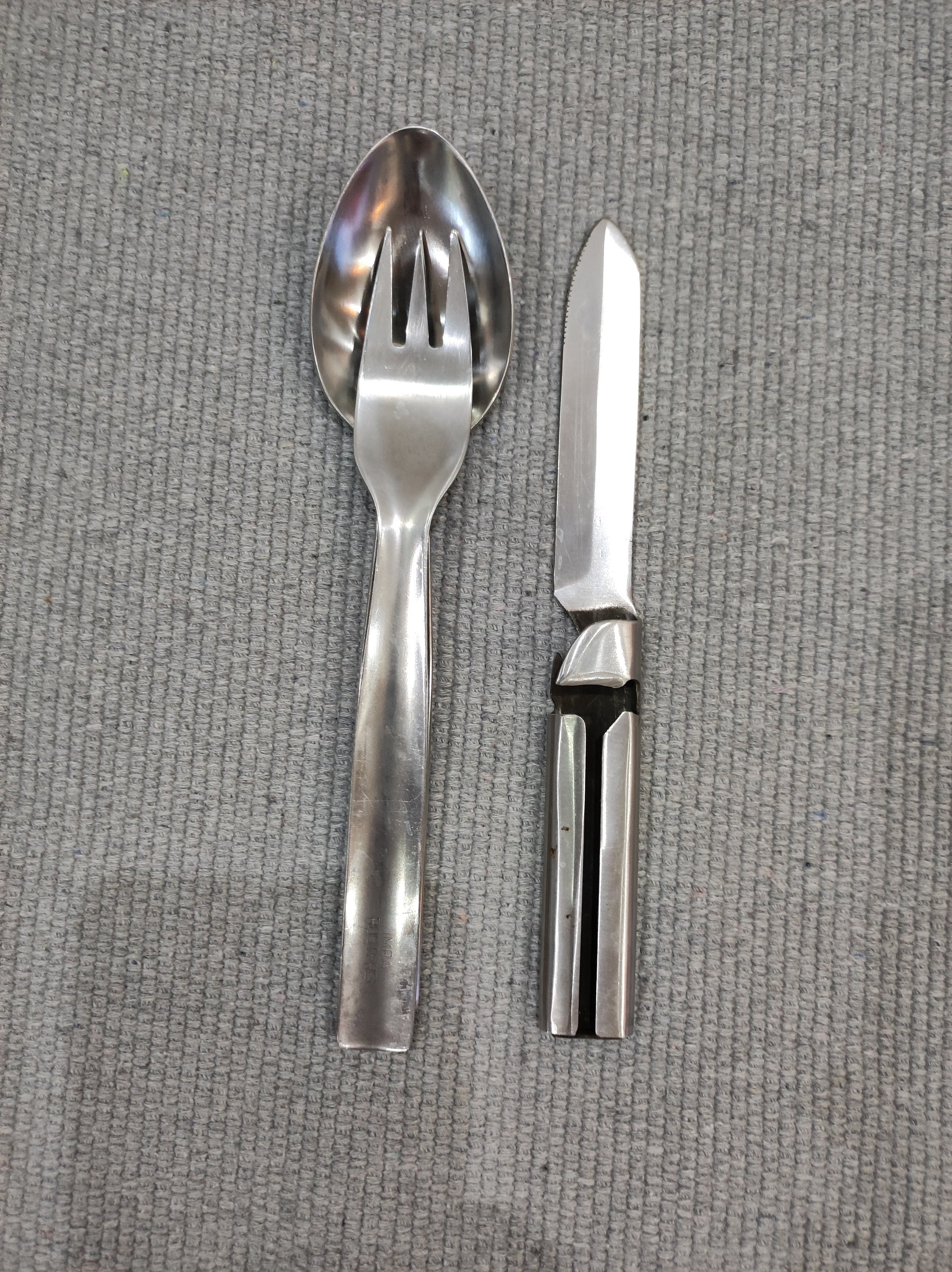 JNA Yugoslavia Serbia Army Cutlery Set Fork Spoon Knife Lunch Stainless ...