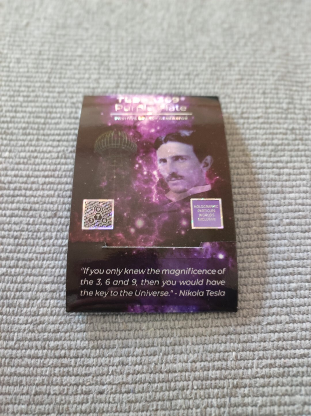 Original Nikola Tesla Purple Plate Disk Necklace Dimension - Etsy
