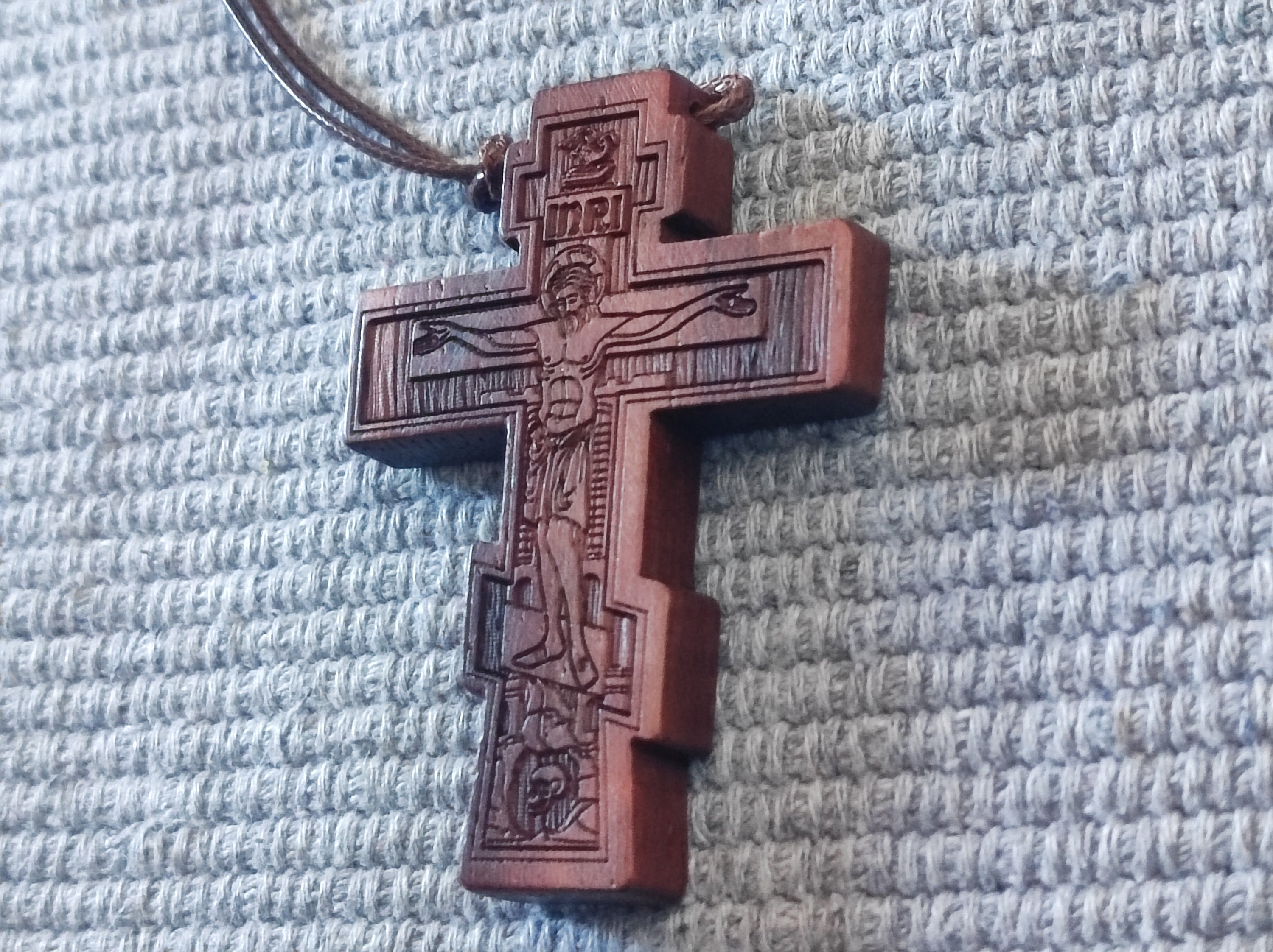 Serbian Christian Orthodox Wooden Cross With Delicate Rope 5,5x4 Cm - Etsy