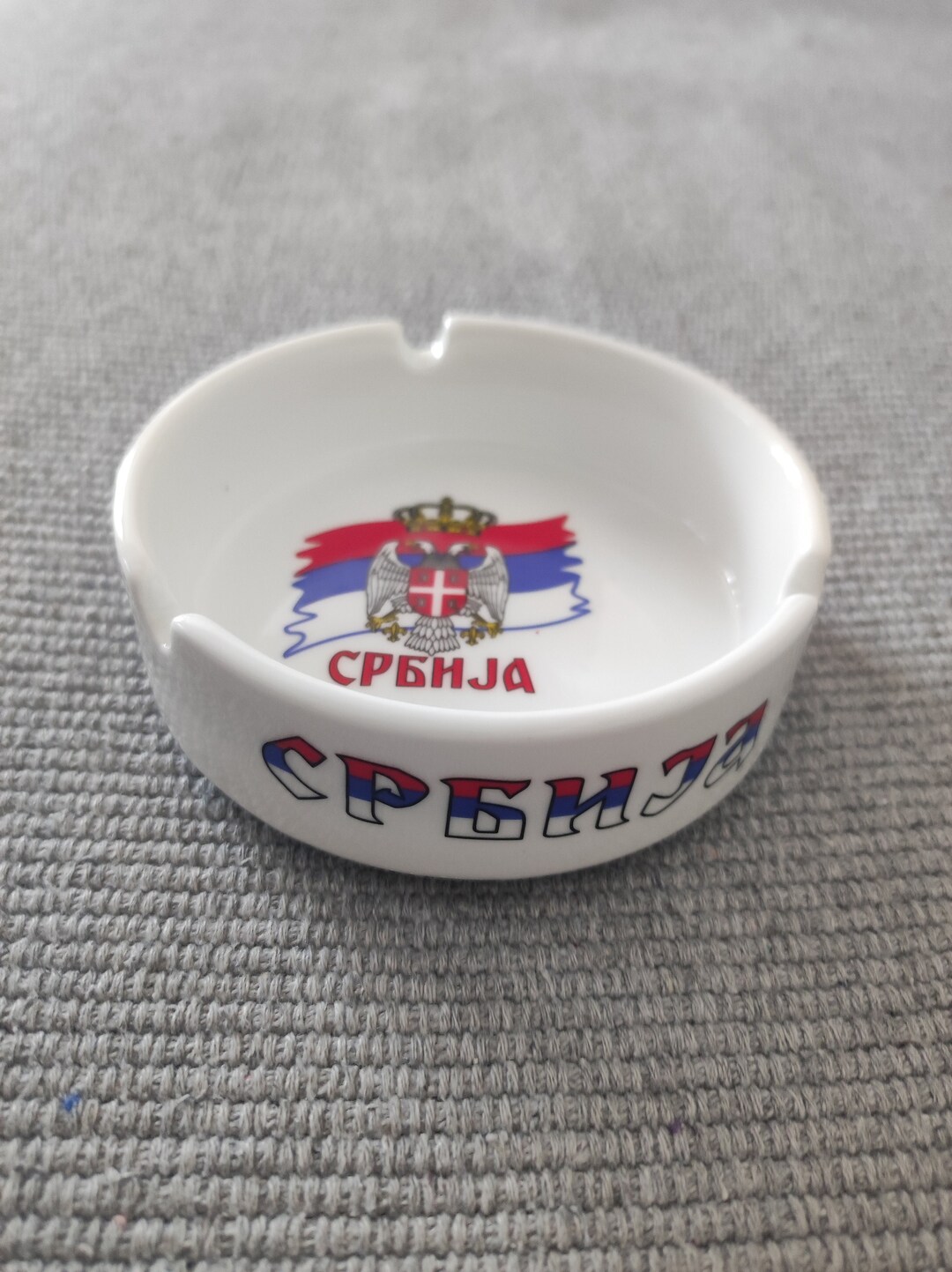 Serbian Flag New Porcelain Ashtray Excellent Gift for Your Serbian ...