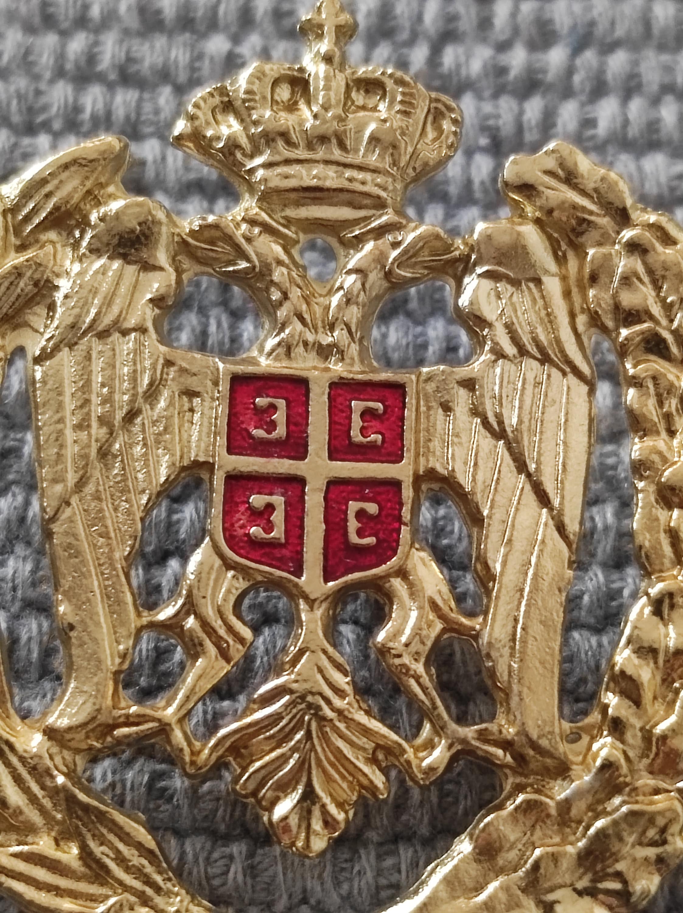 Serbian Cap Metal Badge chetnik Badge Gold Version - Etsy