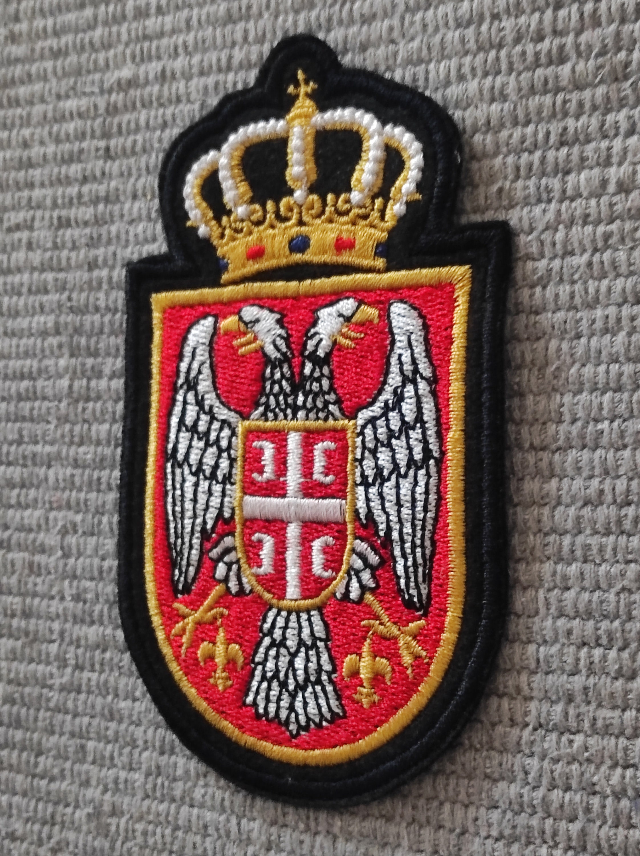 Serbian Coat of Arms as an Embroidered Patch for Your Clothing or Equipment. - Etsy