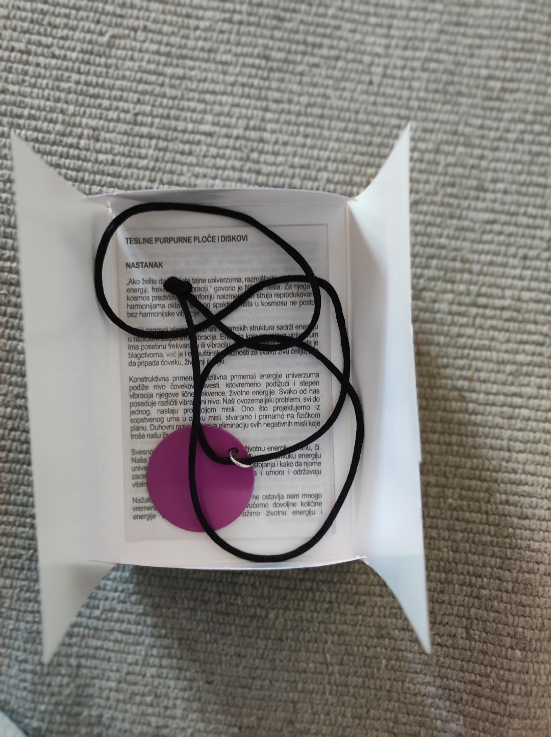 Original Nikola Tesla Purple Plate Disk Necklace Dimension R4,5cm - Etsy