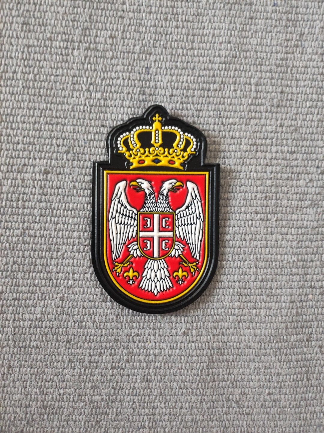 Serbian Coat of Arms Plasticized Patch for Your Clothes or Equipment. - Etsy