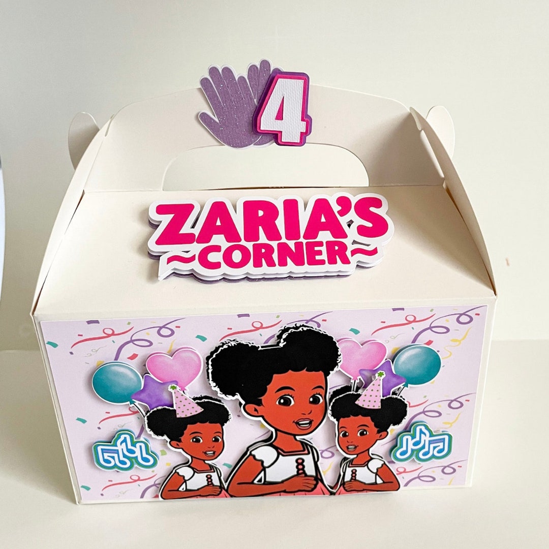 Gracie Girl 3D Personalized Treat Gable Box I Party Favor Box for Kids ...