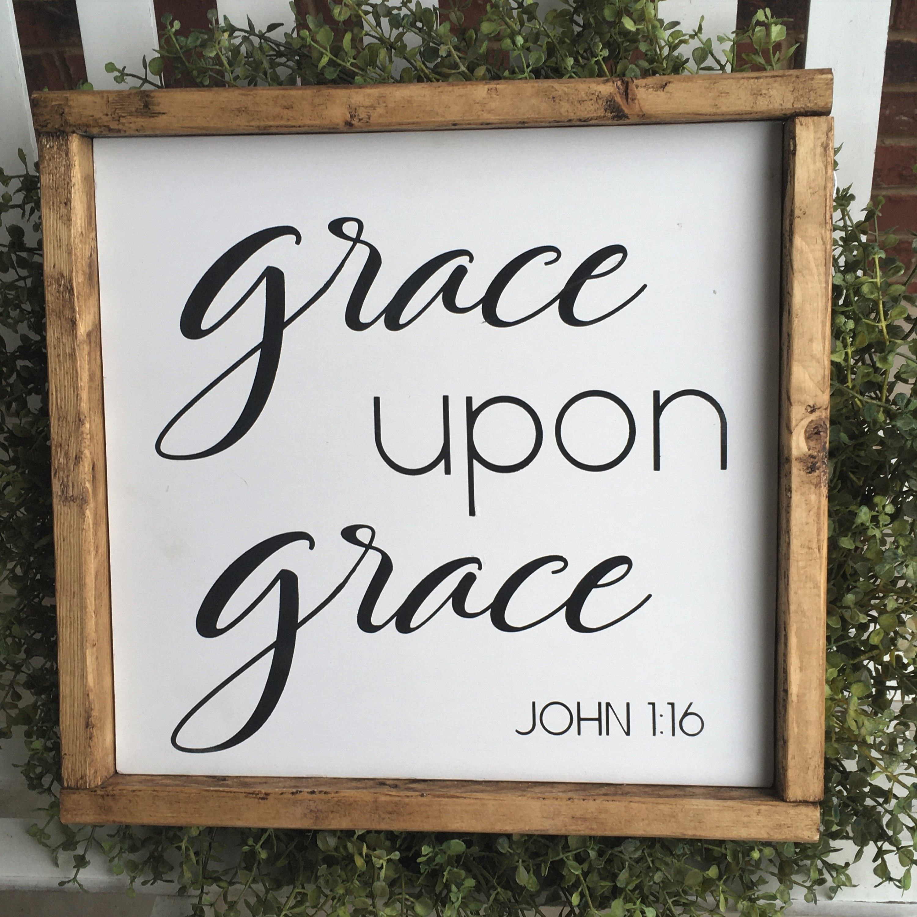 Grace Upon Grace Sign John 1 16 Scripture Sign Bible | Etsy