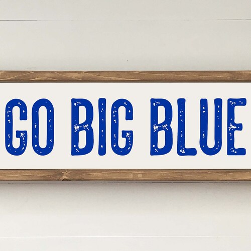 Go Big Blue Wood Sign Kentucky Wildcat Home Decor University - Etsy