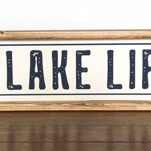 Lake Life Sign Lakehouse Decor Summer Wall Art Coastal - Etsy