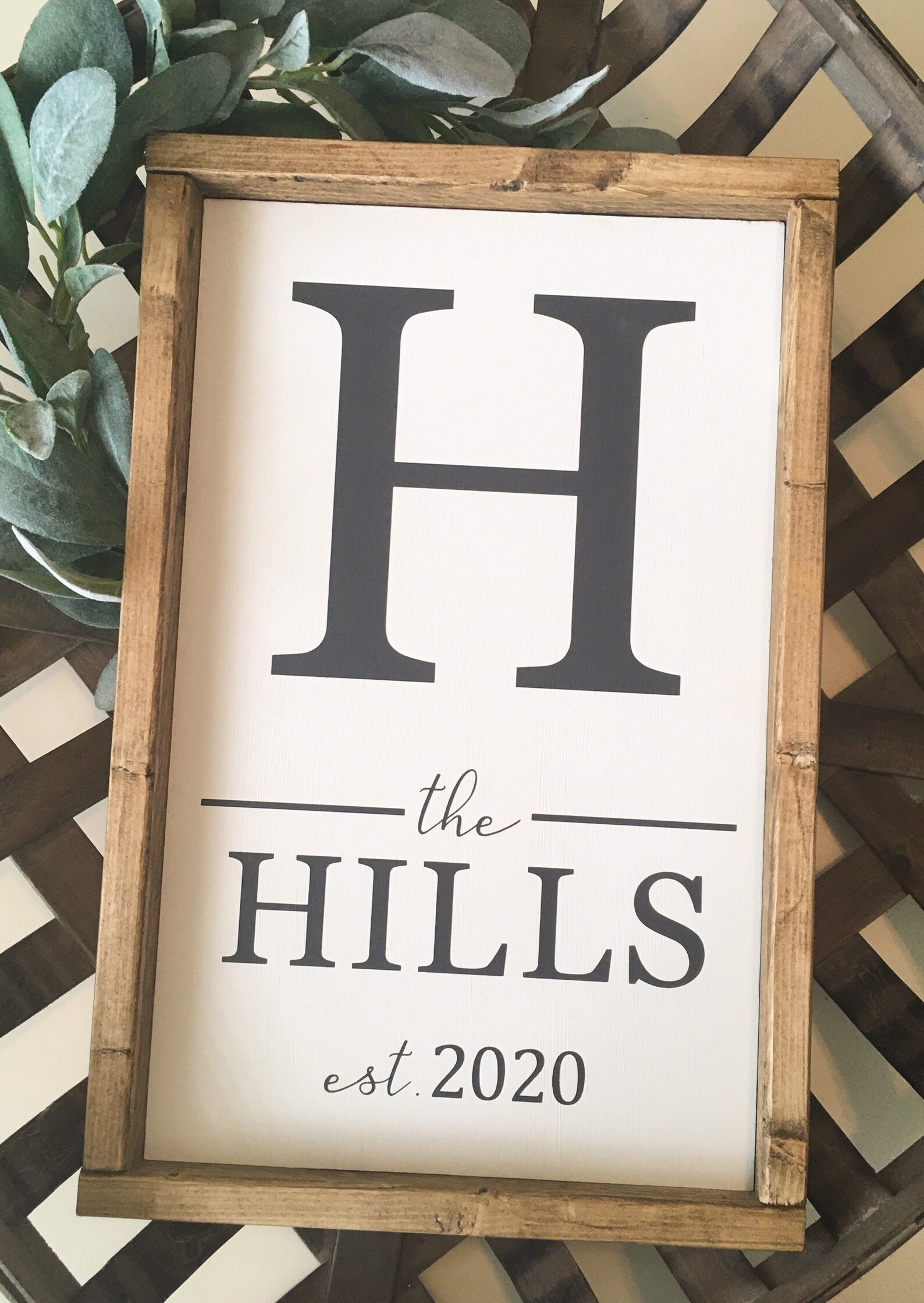 Family Name Monogram Sign Monogram Sign Family Name Sign | Etsy