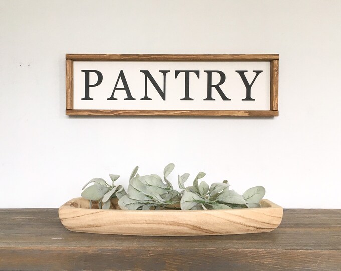 Pantry Sign Kitchen Sign Kitchen Wall Decor Framed Wood Sign Pantry ...