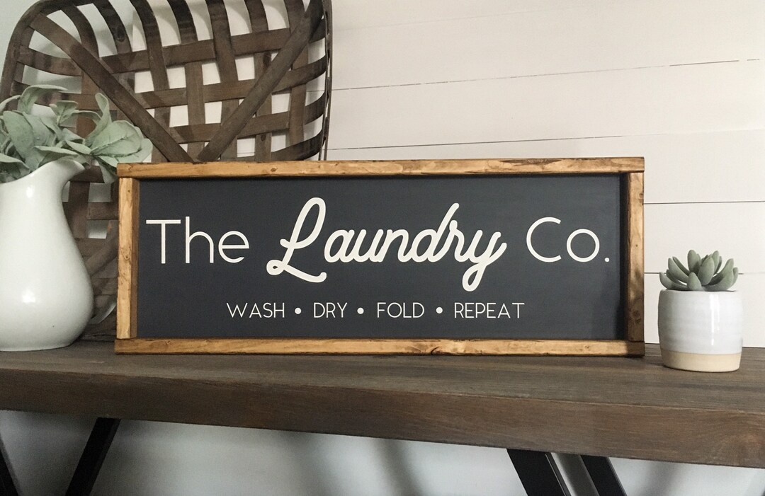 The Laundry Co Sign Laundry Room Sign Laundry Wall Decor - Etsy