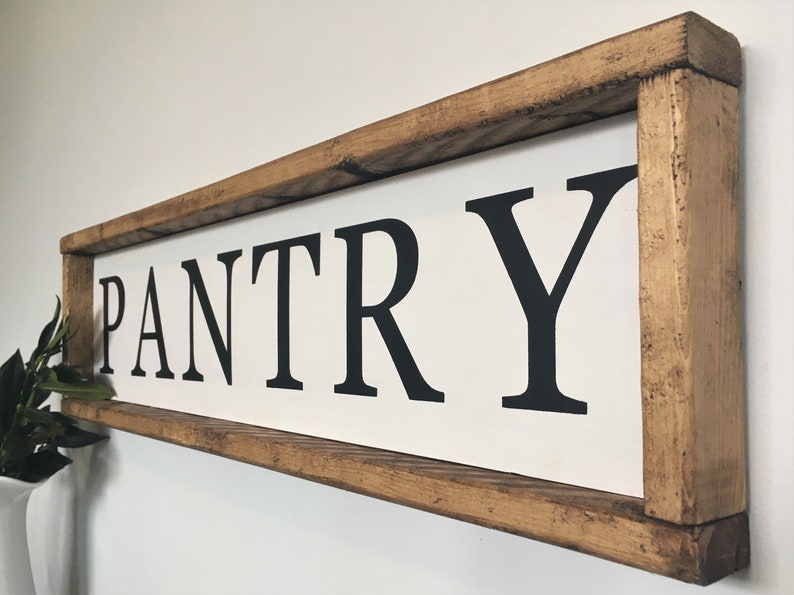 Pantry Sign Kitchen Sign Kitchen Wall Decor Framed Wood | Etsy