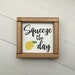 Squeeze the Day Lemon Square Framed Sign Summertime Decor Tiered Tray ...