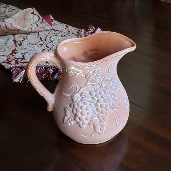 Pitcher With Grapes - Etsy