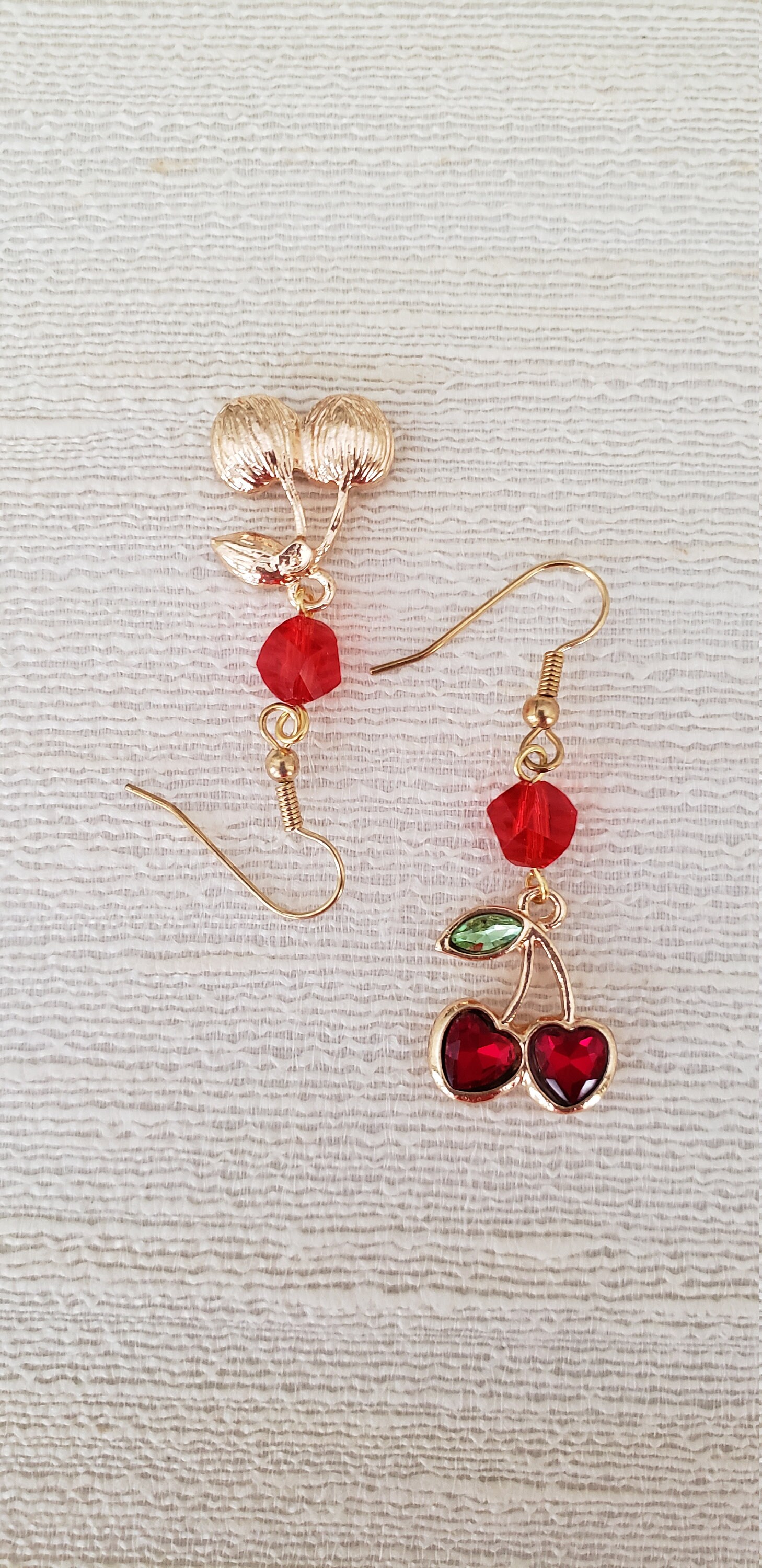 Wild Cherry Earrings / Ruby Red Cherry Earrings | Etsy