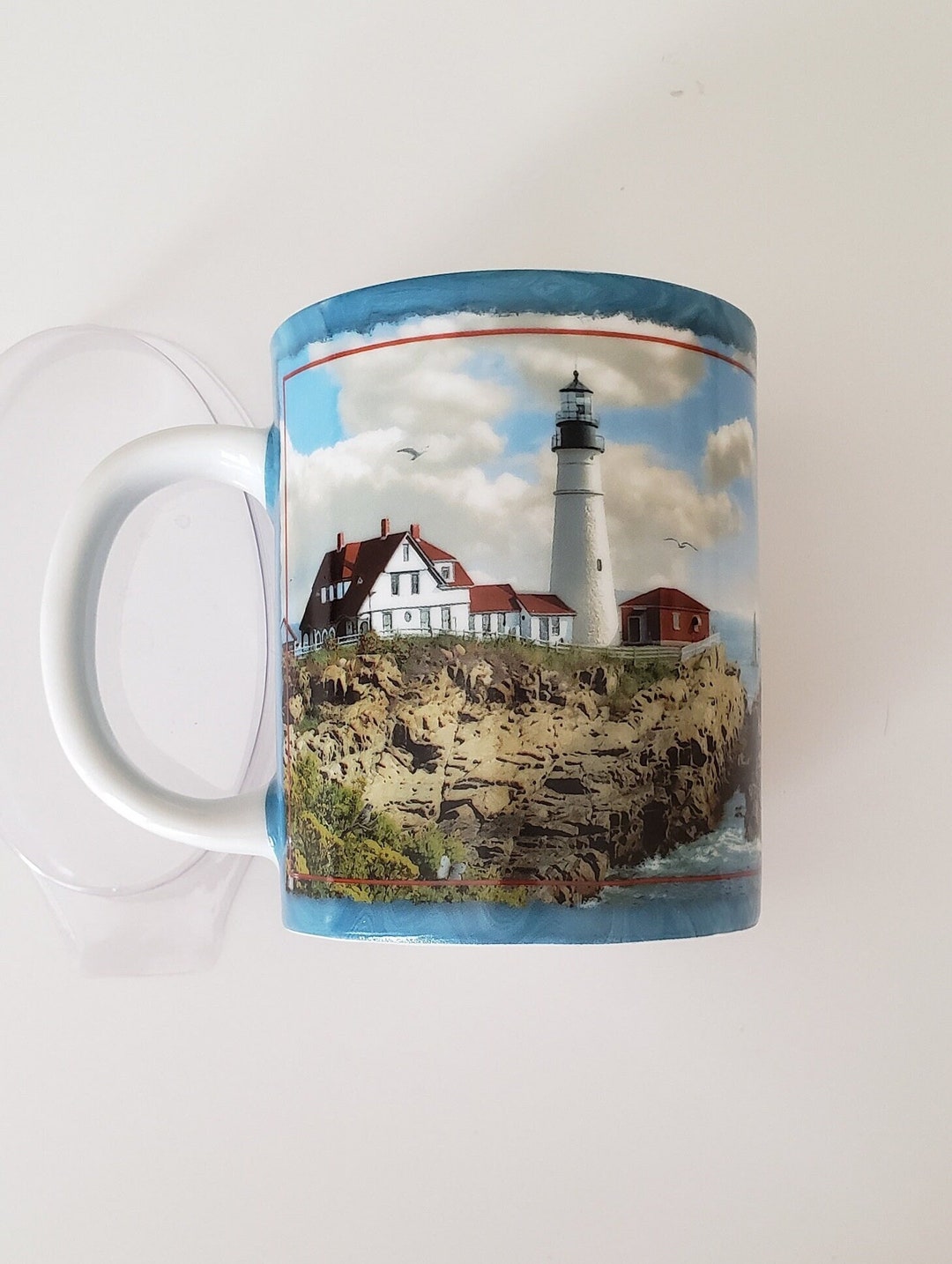 Portland Head Light Mug / Lighthouse Coffee Cup / Coastal Scene Mug ...