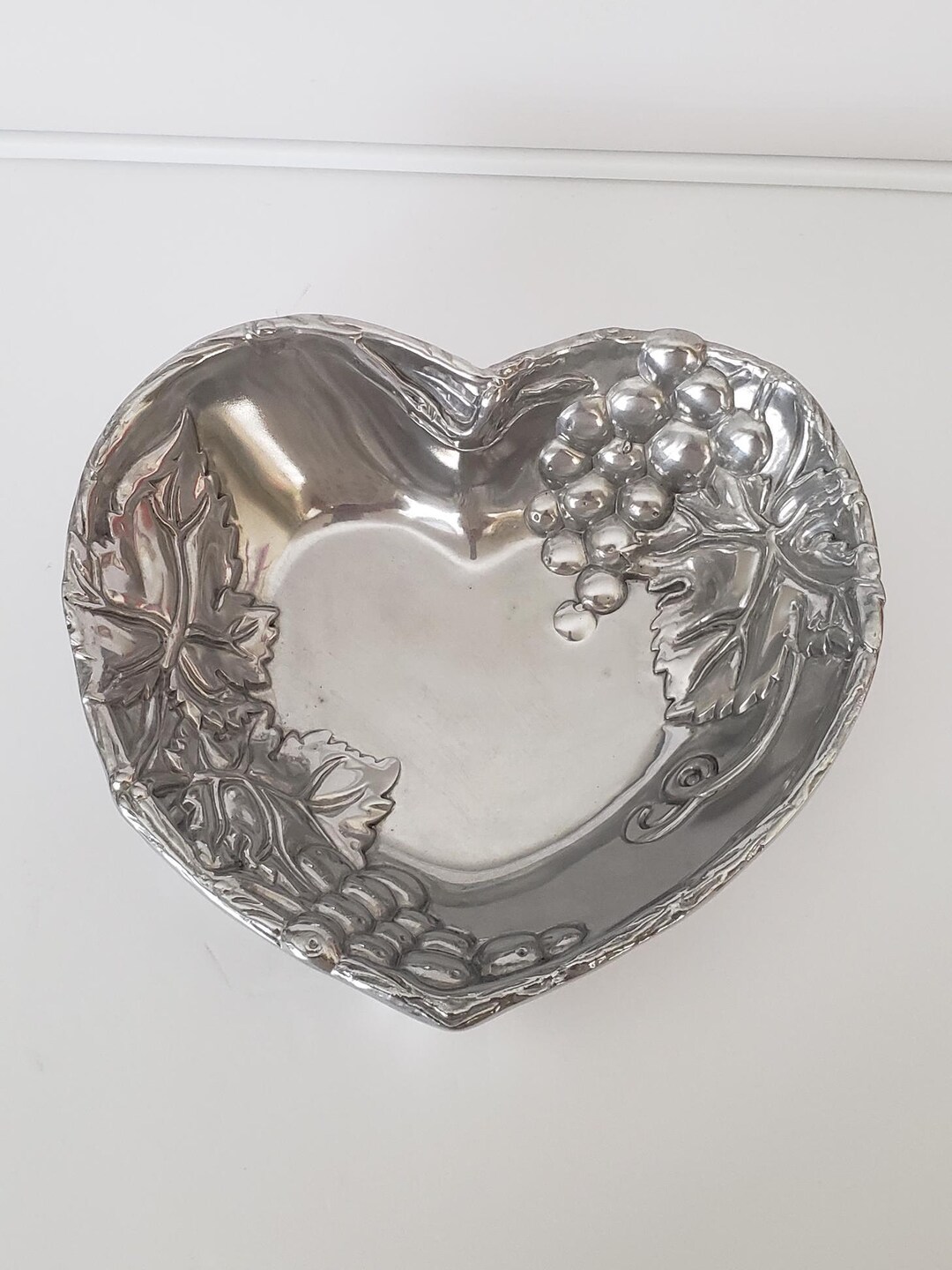 Vintage Arthur Court Heart Dish / Arthur Court Grapes and Grapevine ...