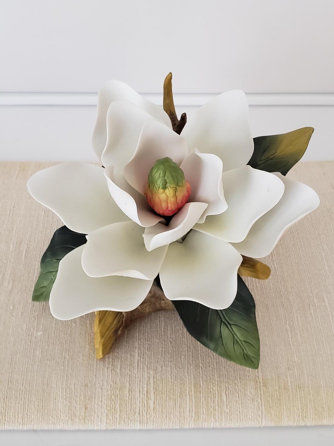 Porcelain Magnolia / Magnolia Flower Centerpiece / Home Decor ...