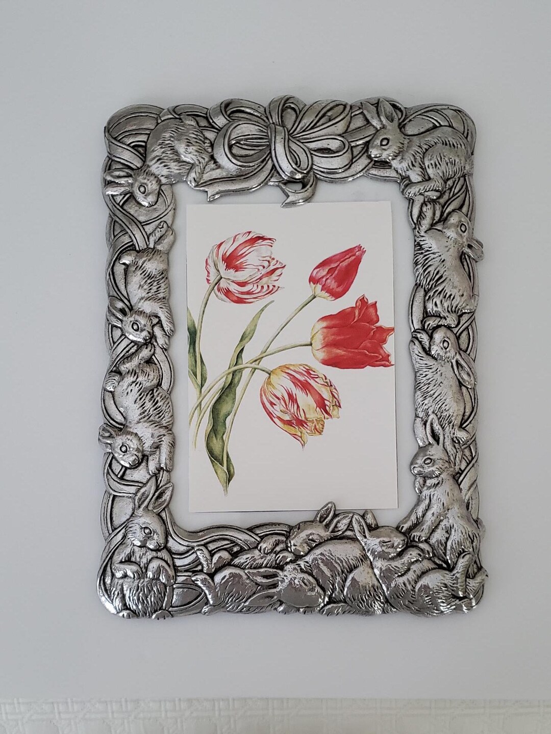 Vintage Arthur Court Rabbits Picture Frame / Easel Back Picture Frame ...