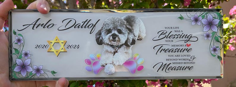 Custom Pet Memorial Tile, Personalized Keepsake for Beloved Companion ...
