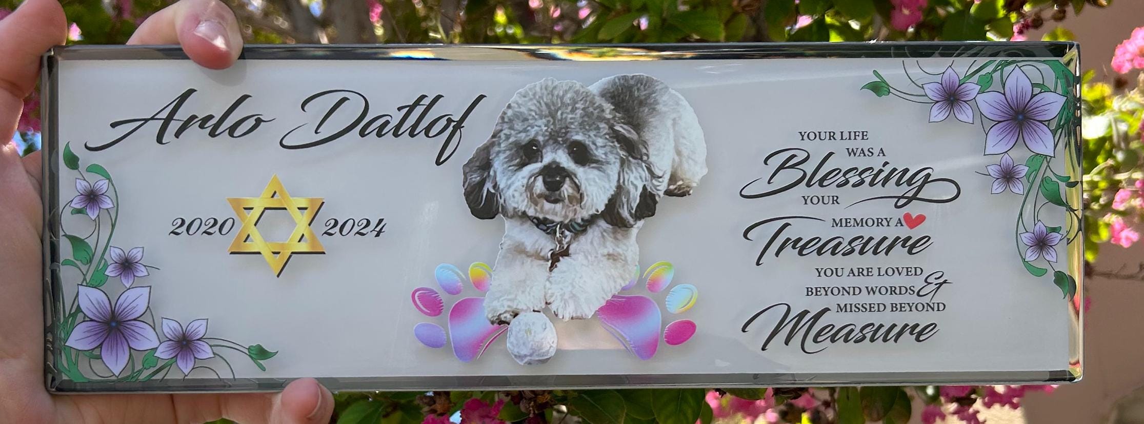 Custom Pet Memorial Tile, Personalized Keepsake for Beloved Companion ...