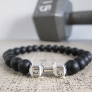 Dumbbell Barbell Bracelet, Bodybuilder Gift, Bodybuilding Jewelry ...