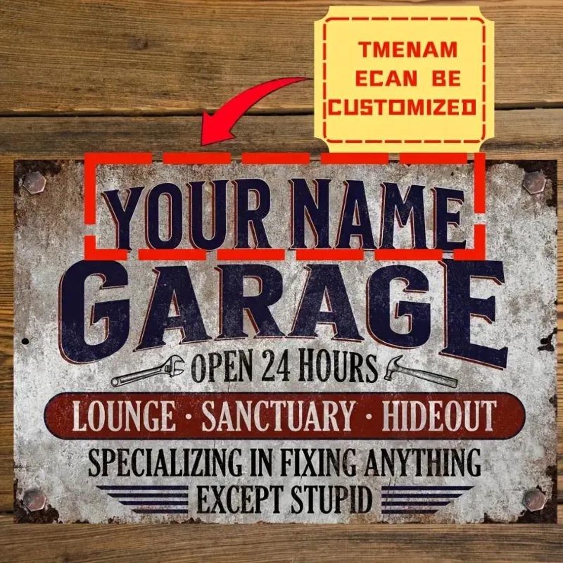 Custom Shop Sign, Metal Street Sign, Personalized Fix Sign, Make Your ...