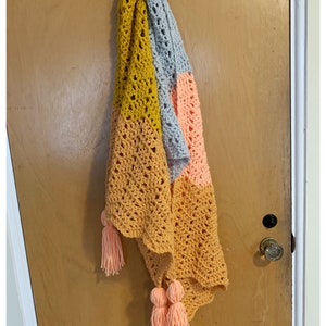 Crochet Throw Blanket Pattern Baby Blanket Ripple Modern Crochet ...