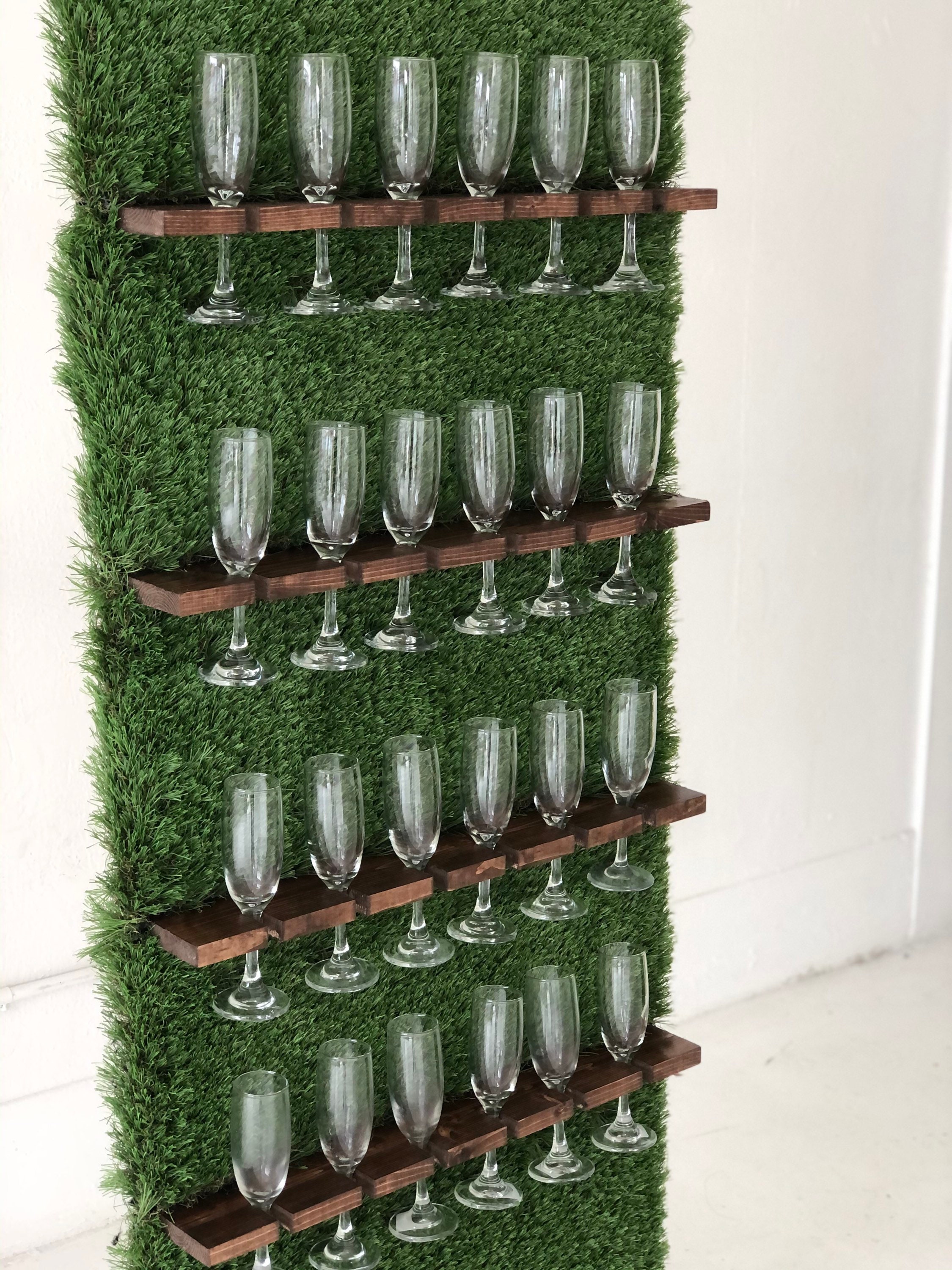 Champagne Wall With Stand Holds 24champagne Flutes Etsy