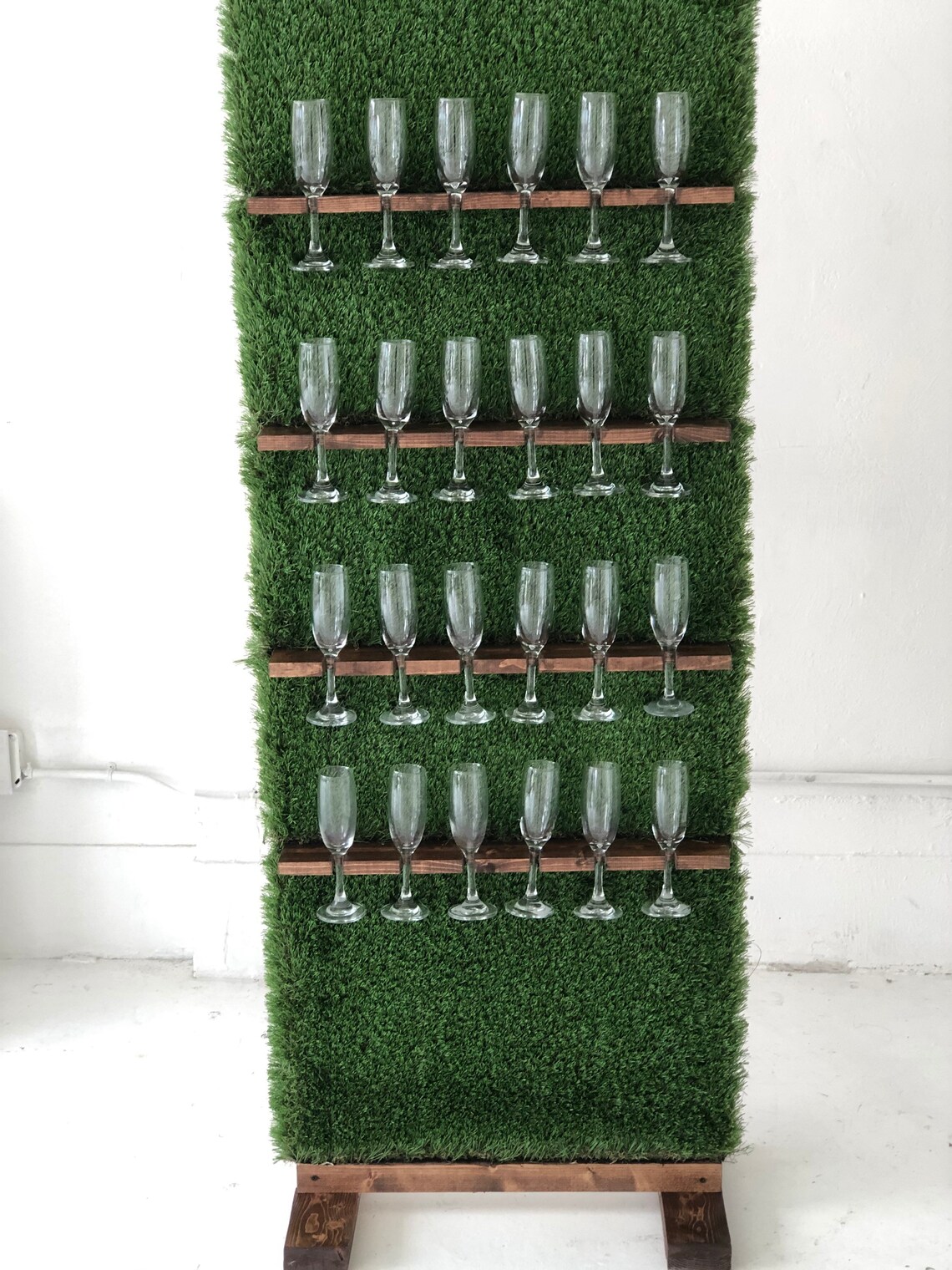 Champagne Wall With Stand Holds 24champagne Flutes Etsy