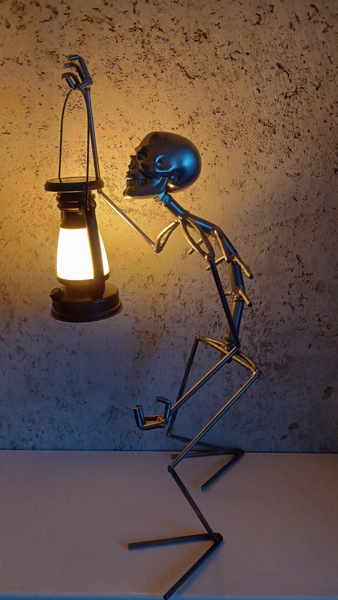 Stand, Solar Lamp, Solar, Floor Lamp, Metal Skeleton With LED Lamp ...