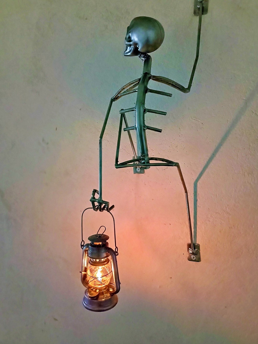 Stand, Skeleton, Wall Lamp, Wall Lamp, Skull, Oil Lamp, Skeleton Lamp ...